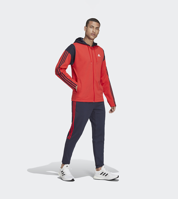 Buy Adidas Adidas Sportswear Ribbed Insert Track Suit In Red ...
