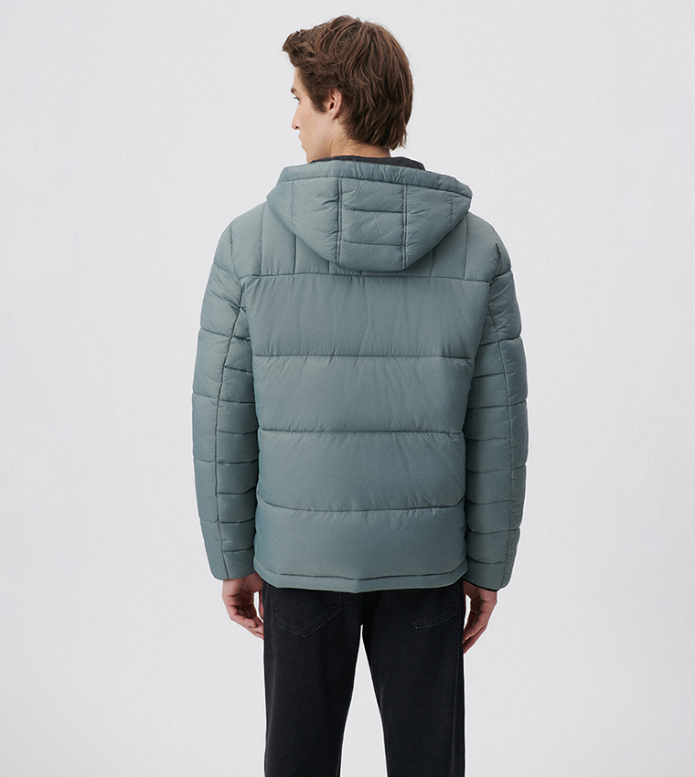 Buy Mavi Zippered Hooded Puffer Jacket In Green | 6thStreet Saudi Arabia