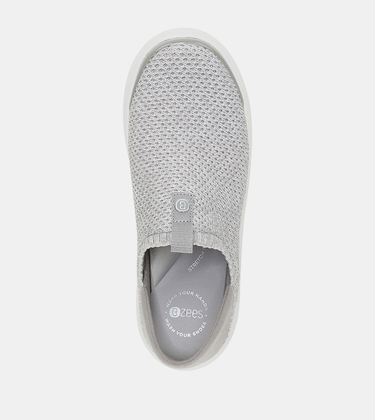 Buy Bzees CLEVER Knitted Slip On Casual Shoes In Grey | 6thStreet UAE