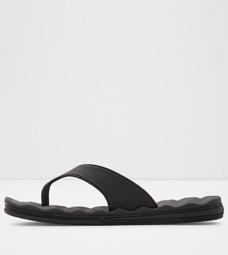 Buy Aldo Haciendo Textured Flip Flops In Black | 6thStreet Qatar