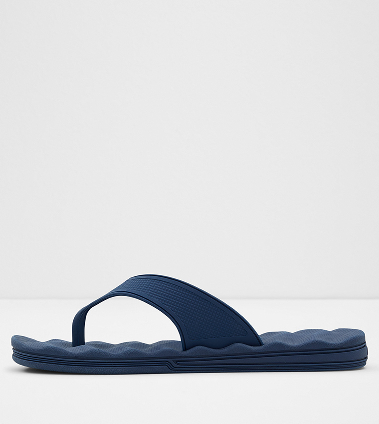 Buy Aldo Haciendo Textured Flip Flops In Blue | 6thStreet Qatar