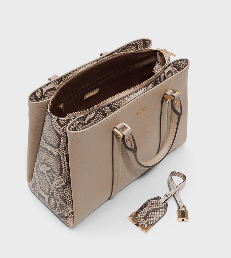 Buy Aldo HARMONIE Snakeskin Shoulder Bag In Beige | 6thStreet Saudi Arabia