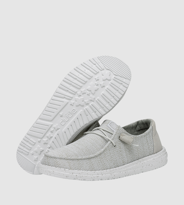 Buy HEY DUDE WENDY Textured Mesh Casual Shoes In Grey | 6thStreet UAE