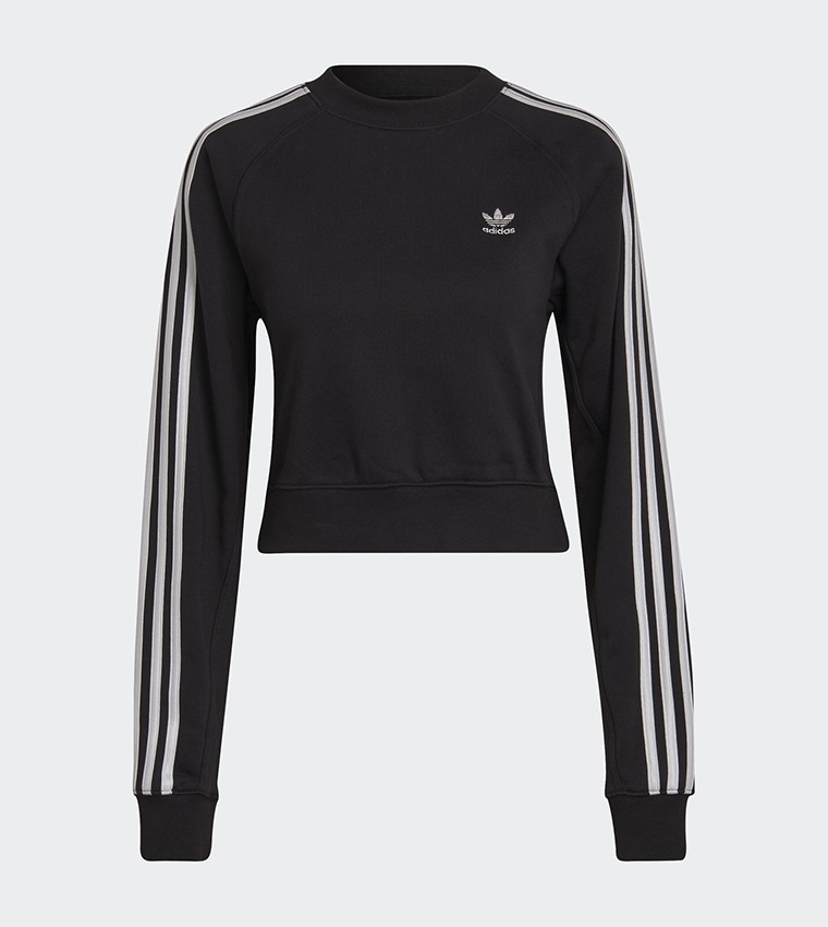 Buy Adidas Adicolor Classics High Shine Crew Sweatshirt In Black ...