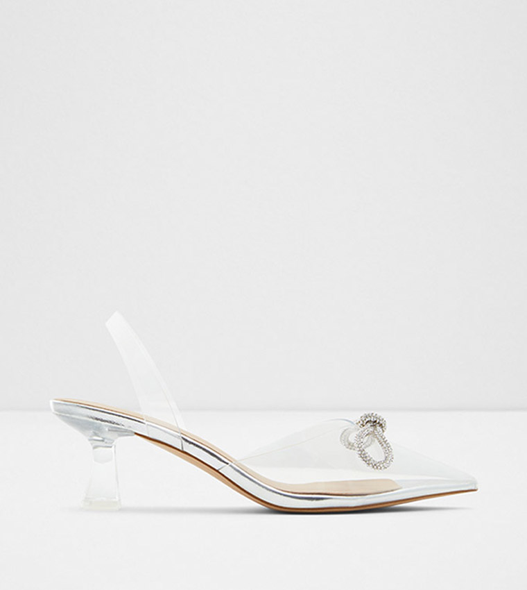 Buy Aldo HILTIN Embellished Slingback Pumps In Transparent | 6thStreet UAE