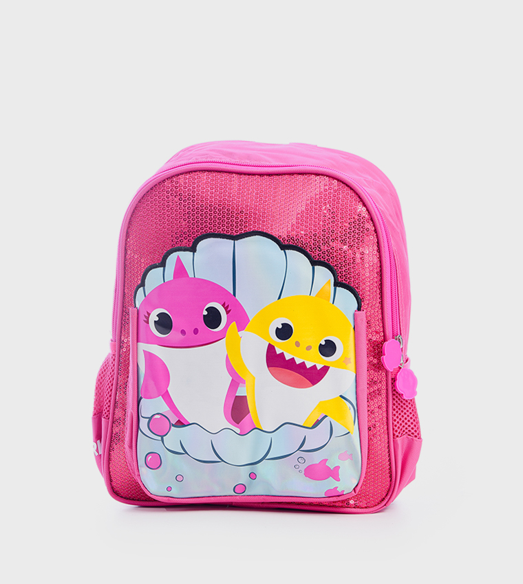 Buy BABY SHARK HOLLYWOOD MAGIC Baby Shark Print Backpack With Pencil ...