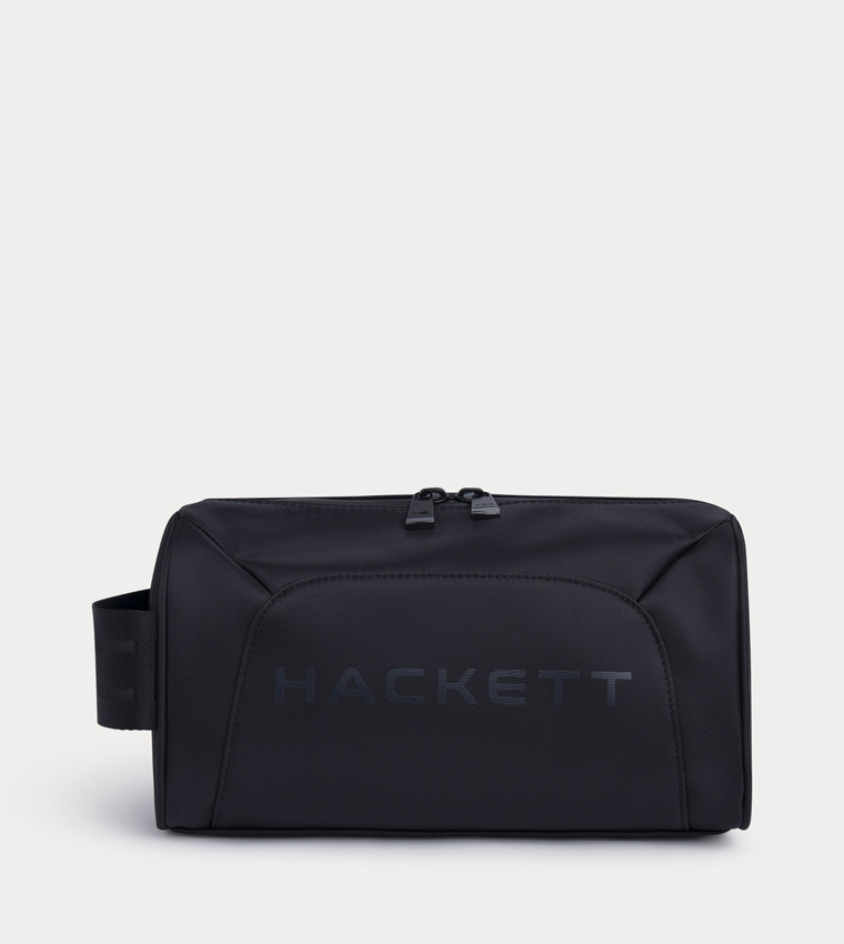 Buy Hackett Logo Printed Toiletry Bag In Black | 6thStreet UAE