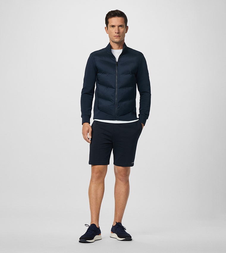 Buy Hackett SONIC High Neck Puffer Jacket In Navy | 6thStreet UAE