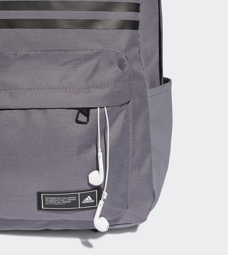 Buy Adidas Classic 3 Stripes Horizontal Backpack In Grey | 6thStreet UAE