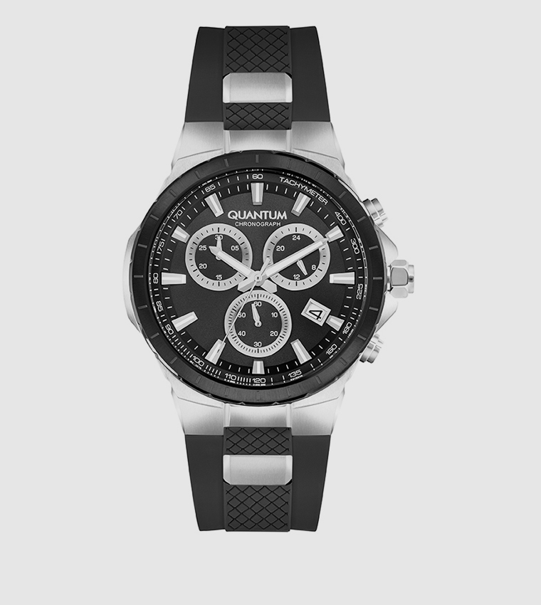 Buy Quantum Chronograph Black Dial Analog Watch In Black | 6thStreet UAE
