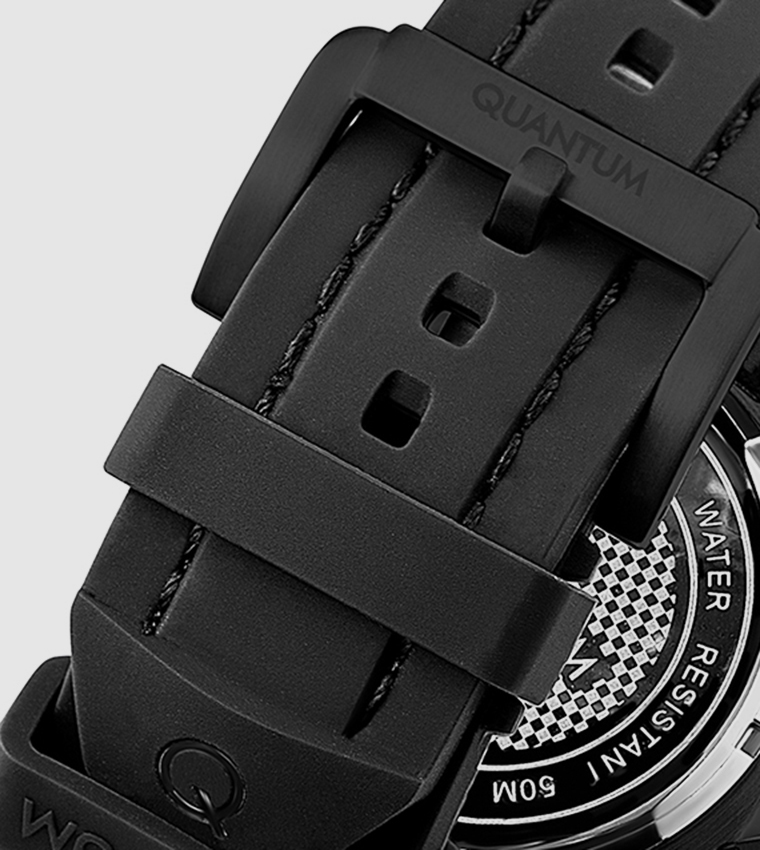 Buy Quantum Chronograph Gun Dial Analog Watch In Black | 6thStreet Qatar