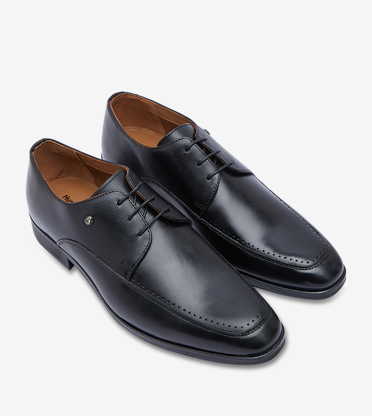 Buy Hush Puppies Henry Perf Oxford Formal Shoes Black In Black ...