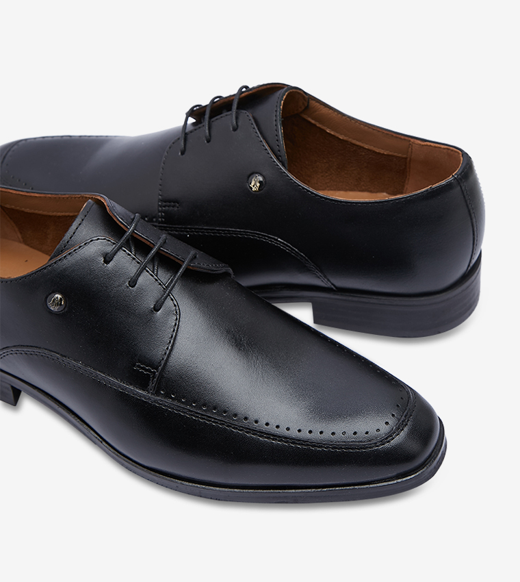 Buy Hush Puppies Henry Perf Oxford Formal Shoes Black In Black ...