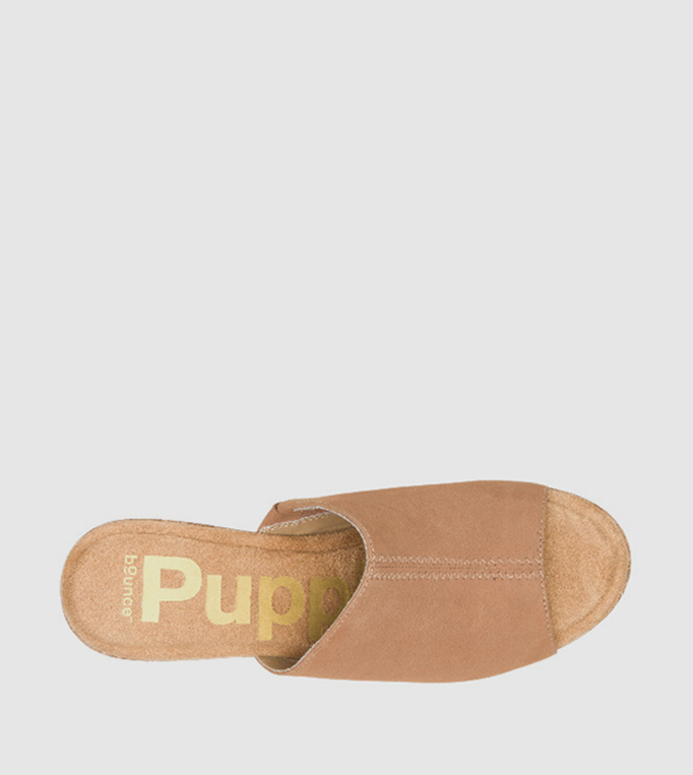 Buy Hush Puppies POPPY Block Heel Sandals In Beige | 6thStreet UAE