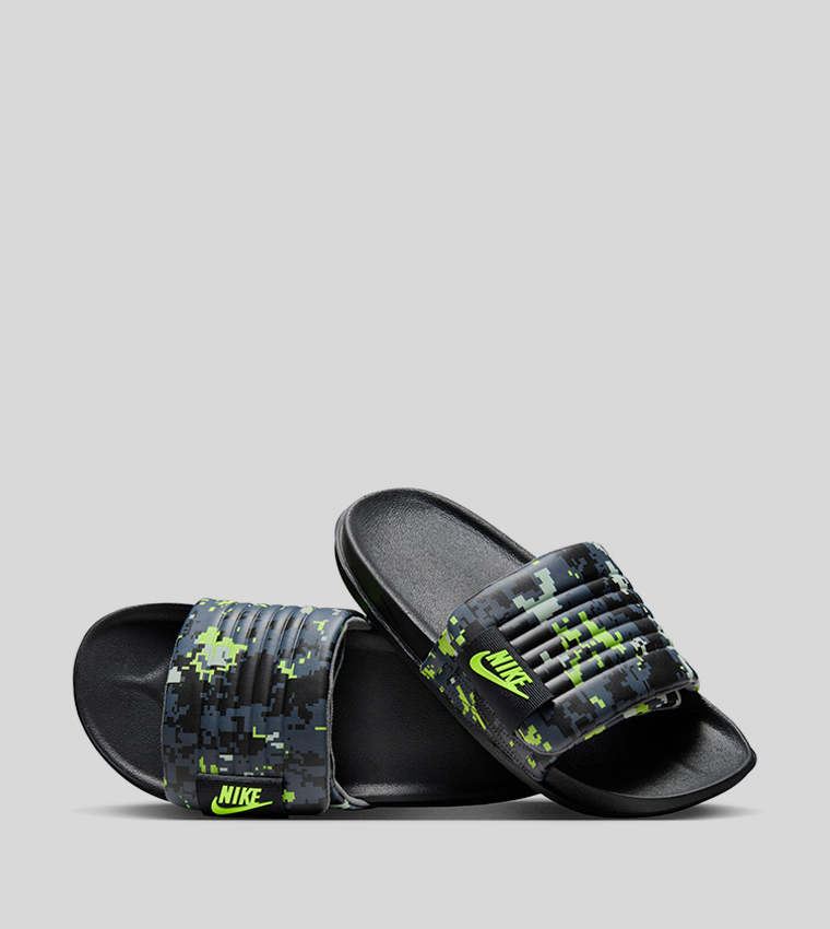 Buy Nike OFFCOURT ADJUST Open Toe Slides In Black | 6thStreet Saudi Arabia