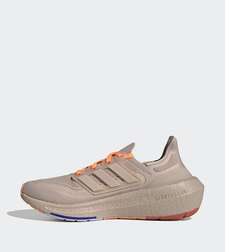 Buy Adidas ULTRABOOST LIGHT Mesh Lace Up Running Shoes In Beige ...