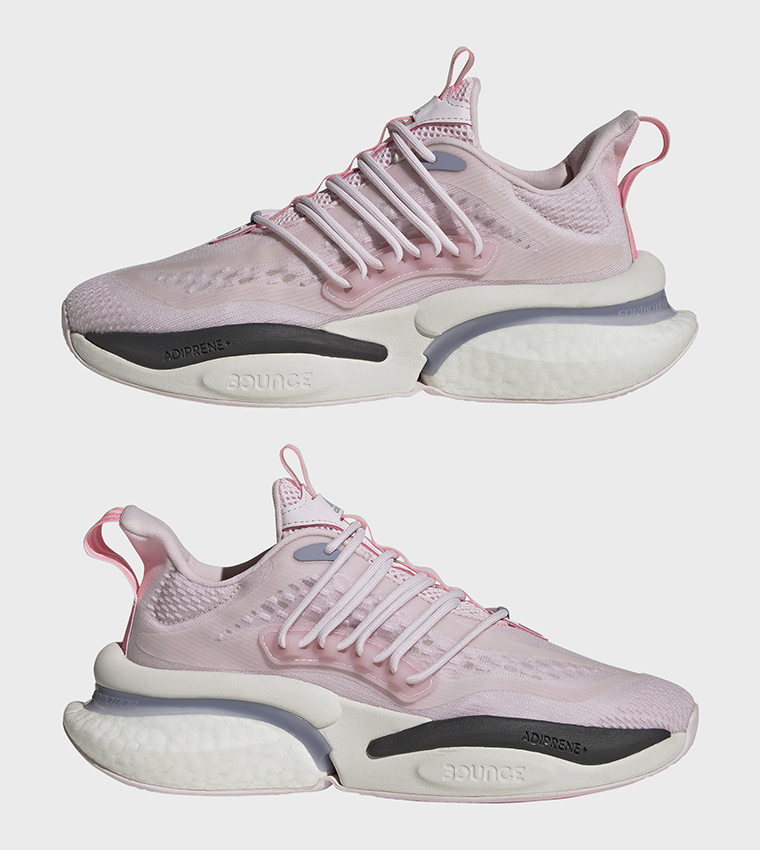 Buy Adidas Alpha Boost Textured Lace Up Running Shoes In Multiple ...