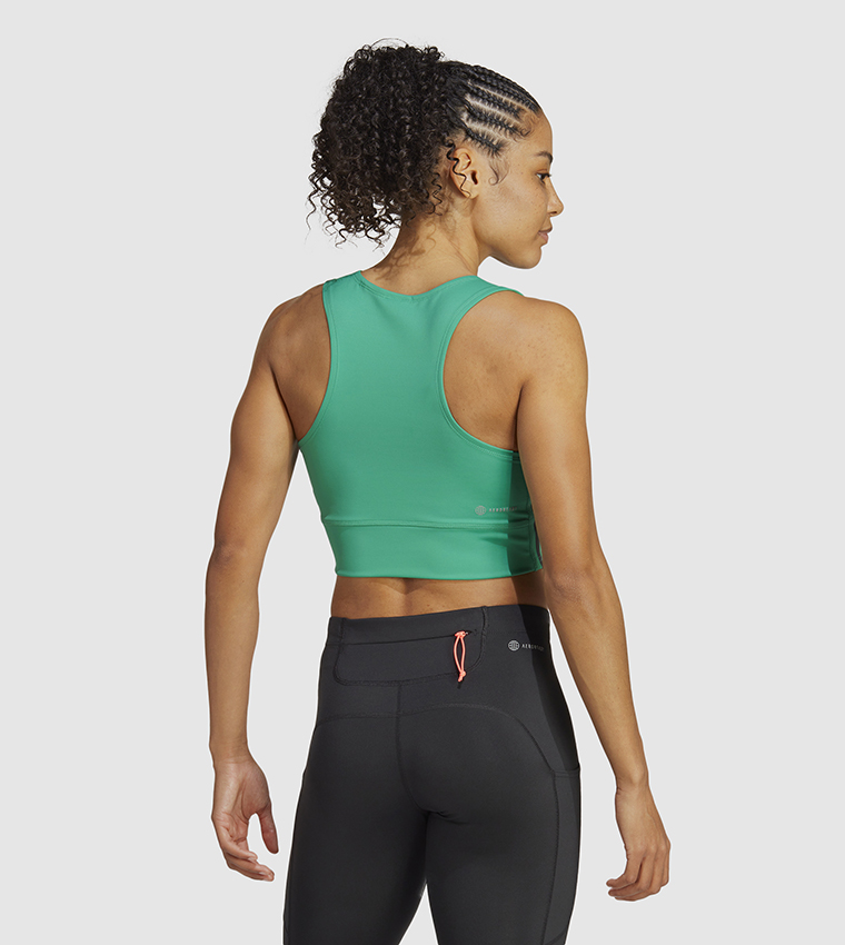 Buy Adidas Run Icon 3 Stripes Cool Tank Top In Green | 6thStreet UAE