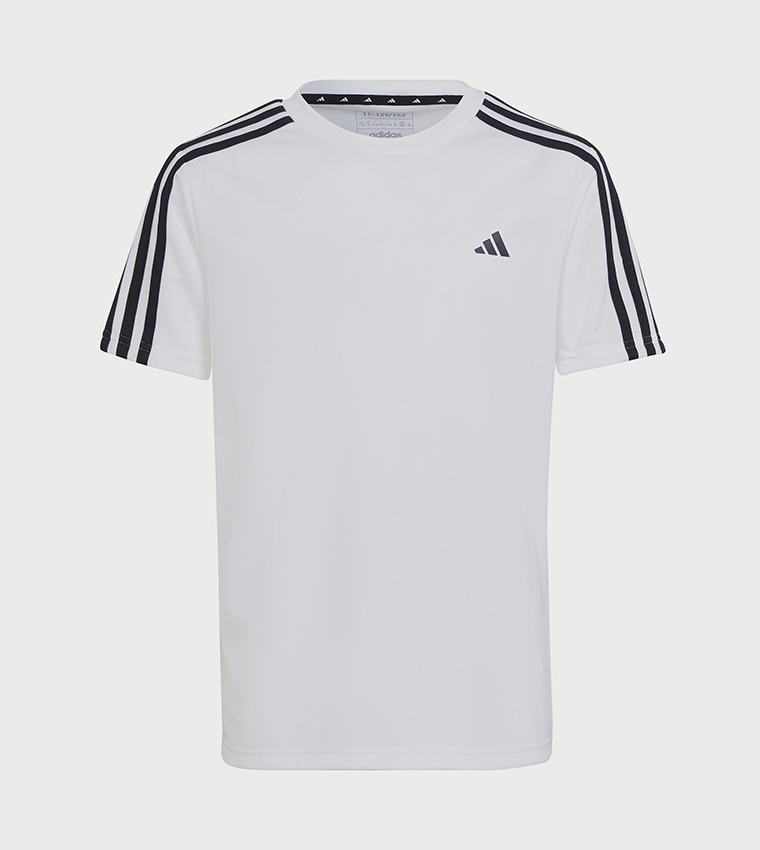 Buy Adidas Training Essentials Aeroready 3 Stripes Clothing Set In White | 6thStreet UAE