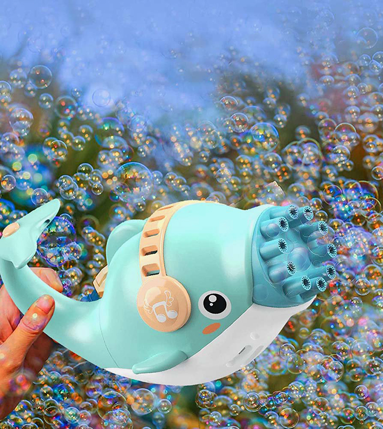 Buy Toonz Dolphin Bubble Machine 10 Hole Automatic Bubble Gun Blue In ...