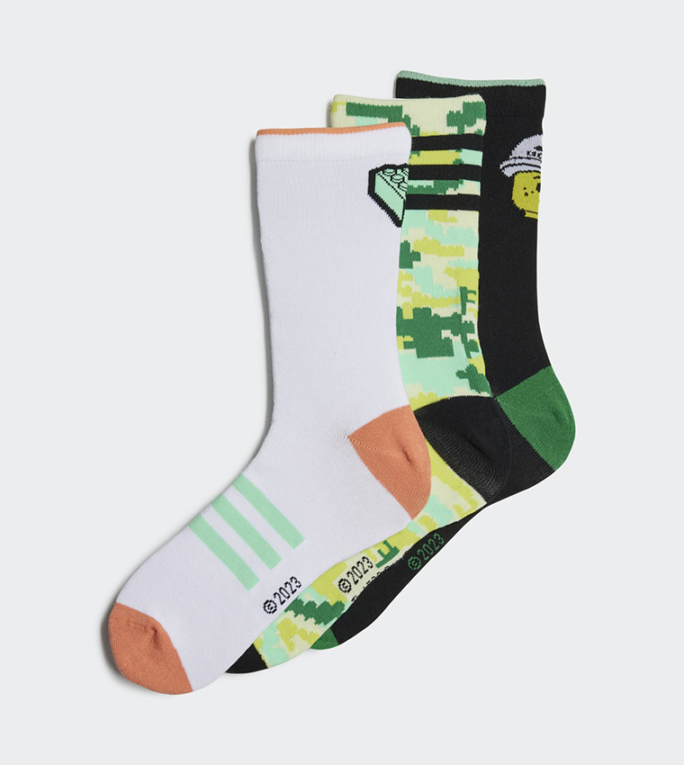 Buy Adidas Adidas X LEGO 3 Pack Play Crew Socks In Multiple Colors ...