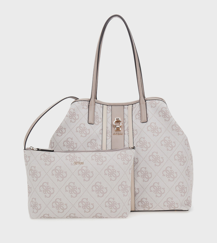 Buy Guess ERENIA Logo Printed 2 In 1 Tote Bag, Large In Taupe ...