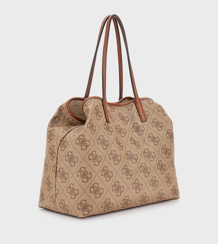 Buy Guess ERENIA Logo Printed 2 In 1 Tote Bag, Large In Brown ...