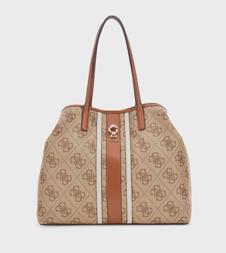 Buy Guess ERENIA Logo Printed 2 In 1 Tote Bag, Large In Brown ...