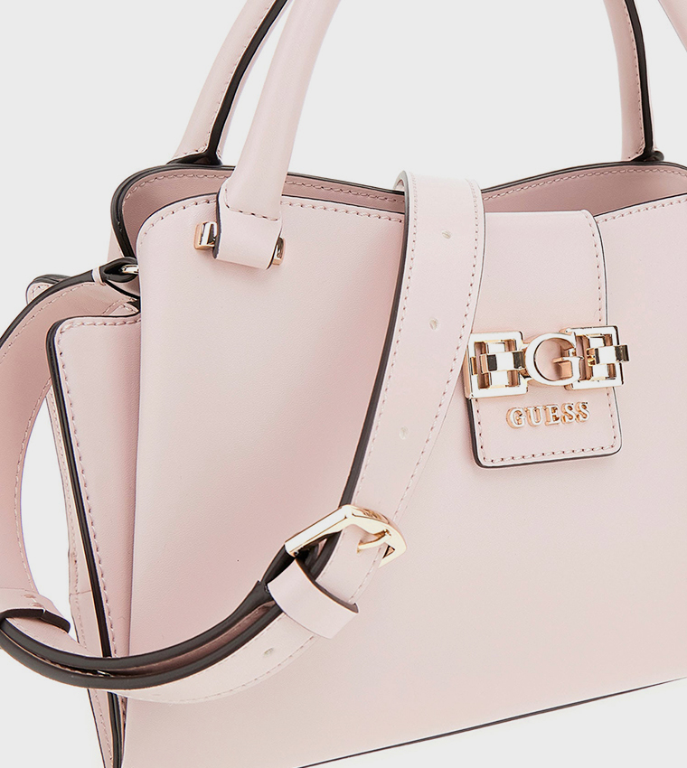 Buy Guess JANE Textured Satchel Bag In Pink | 6thStreet UAE