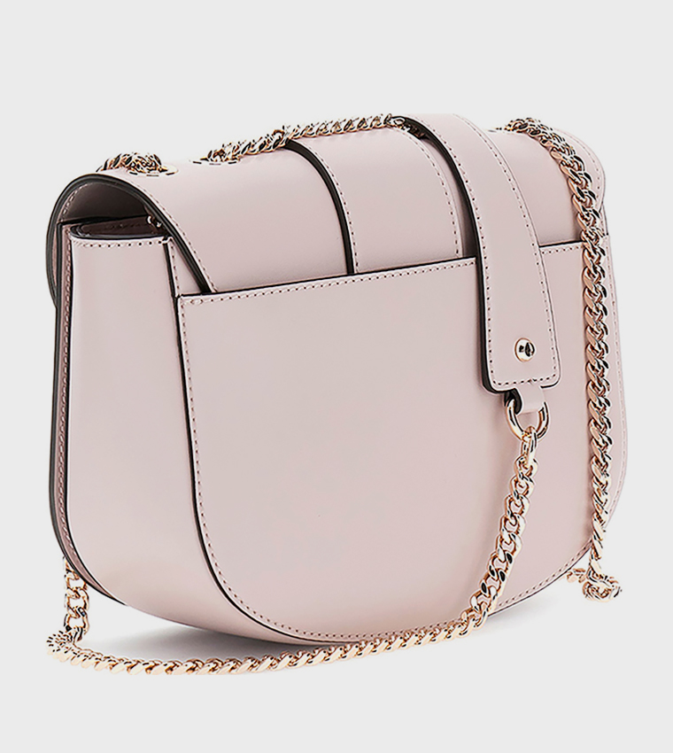 Buy Guess JANE Logo Detail Flap Shoulder Bag In Pink | 6thstreet UAE