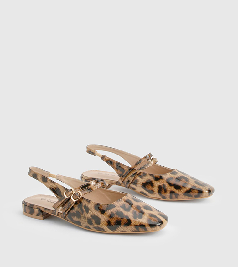 Buy Boohoo Leopard Print Slingback Flats In Multiple Colors | 6thStreet ...