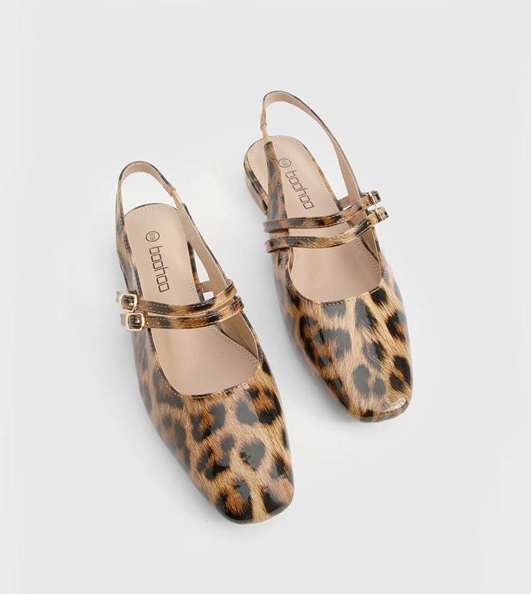Buy Boohoo Leopard Print Slingback Flats In Multiple Colors | 6thStreet ...