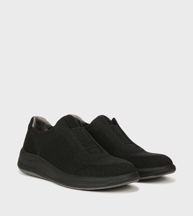 Buy Bzees TROPHY Knitted Slip On Shoes In Black | 6thStreet UAE