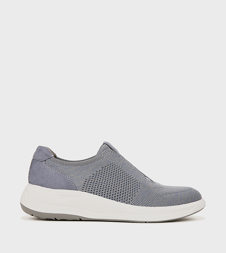 Buy Bzees TROPHY Knitted Slip On Shoes In Grey | 6thStreet UAE