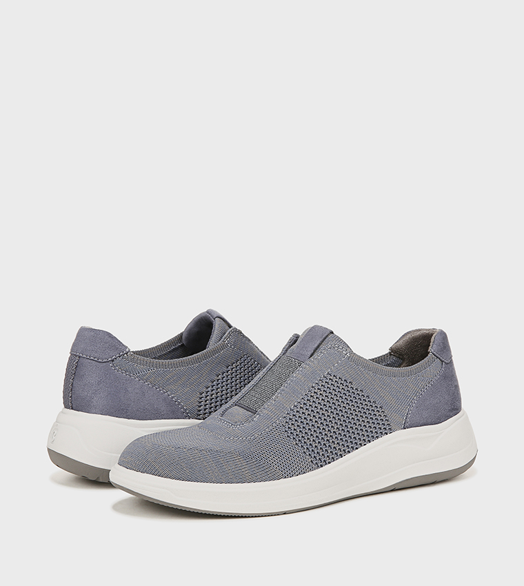 Buy Bzees TROPHY Knitted Slip On Shoes In Grey | 6thStreet UAE