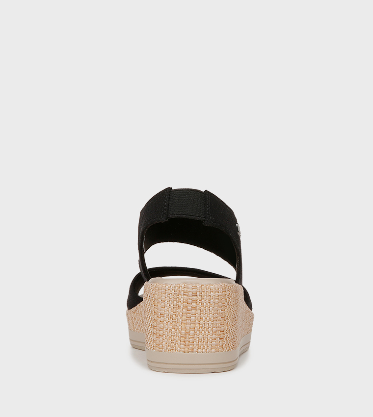 Buy Bzees Reveall Peep Toe Wedge Sandals In Black 6thstreet Uae 6985