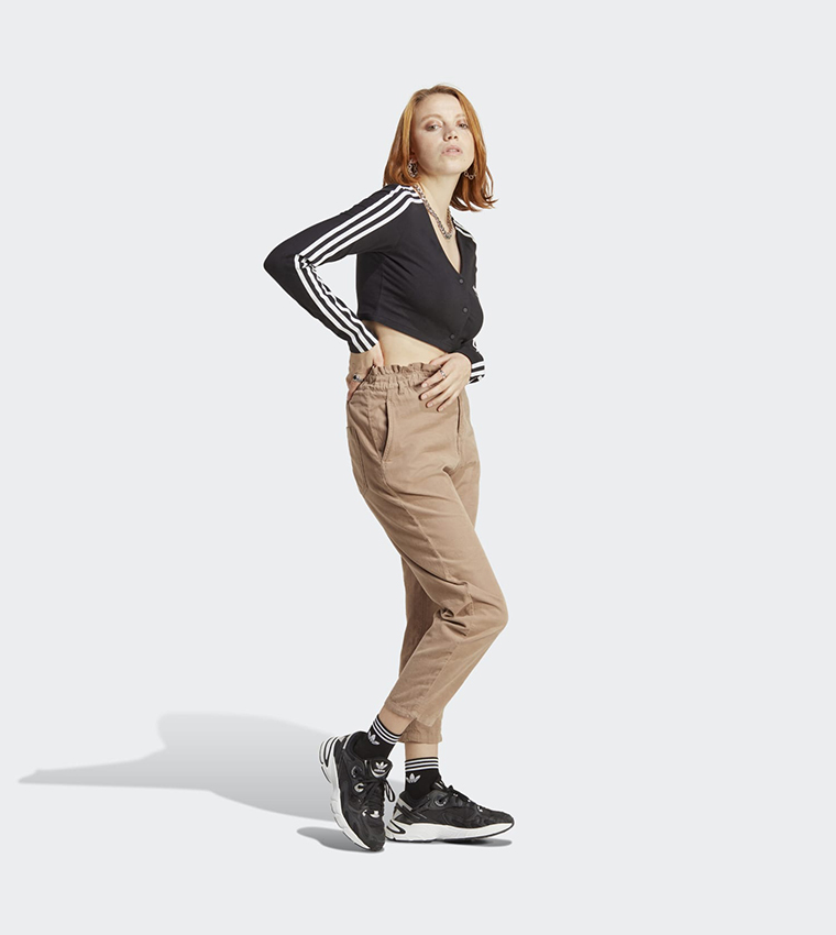 Buy Adidas Adicolor Classics 3 Stripes Crop Top In Black | 6thStreet Qatar