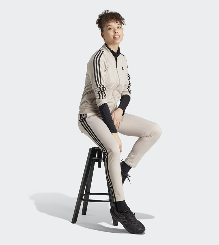 Buy Adidas Essentials 3 Stripes Tracksuit In Beige | 6thStreet Saudi Arabia