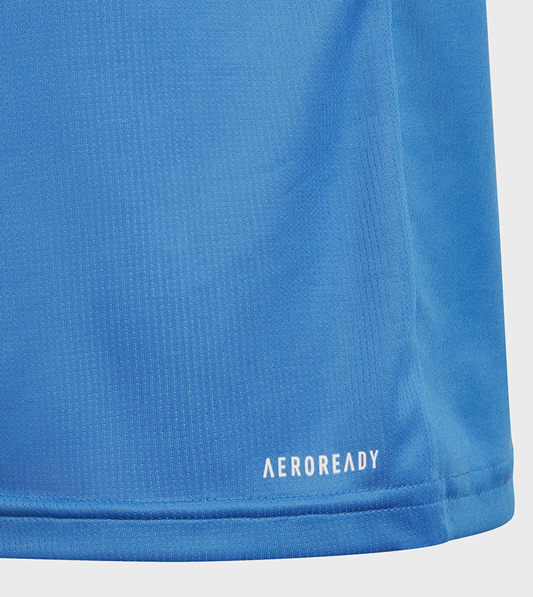 Buy Adidas Training Essentials Aeroready 3 Stripes Clothing Set In Blue ...