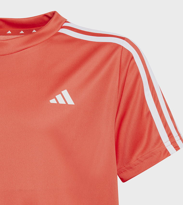 Buy Adidas Training Essentials Aeroready 3 Stripes Clothing Set In Red | 6thStreet UAE
