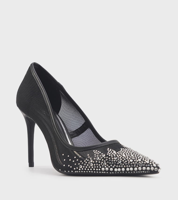 Buy Nine West IVANKA Embellished Pumps In Black | 6thStreet Qatar