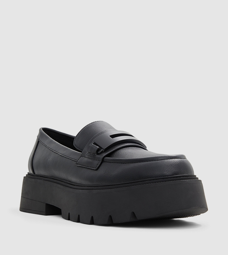 Buy Call It Spring IZZY Platform Heel Penny Loafers In Black ...