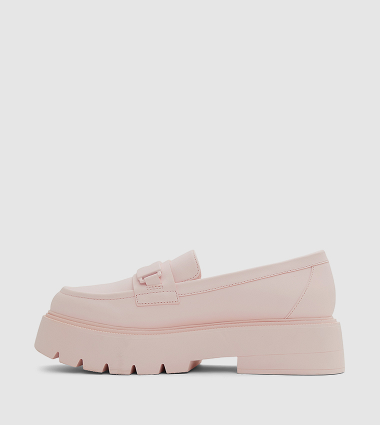 Buy Call It Spring IZZY Platform Heel Penny Loafers In Pink | 6thStreet UAE
