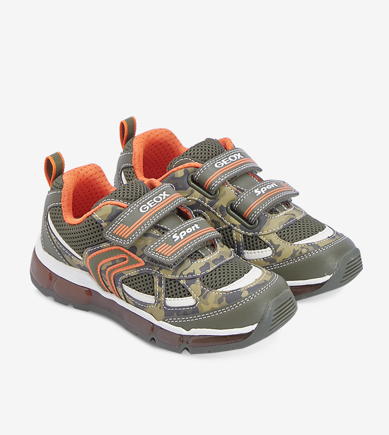 Buy Geox Junior Android Boys Lace Up Casual Sneakers Green J9244C 01454 ...