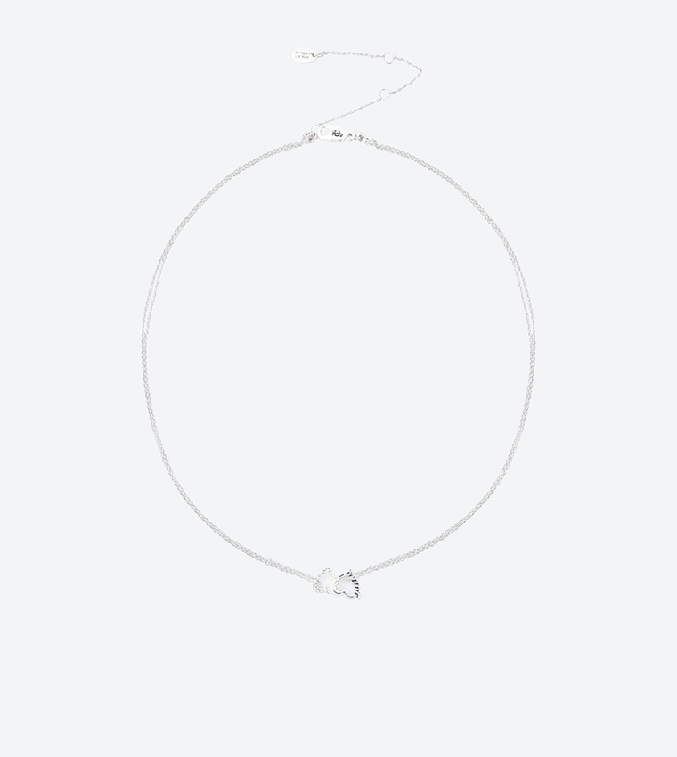 Buy Juicy Couture Heart Shaped Charm Necklace Silver In Silver ...