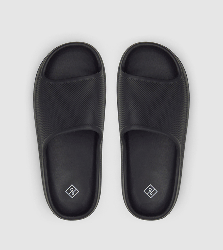 Buy Call It Spring JULEP Open Toe Slides In Black | 6thStreet UAE