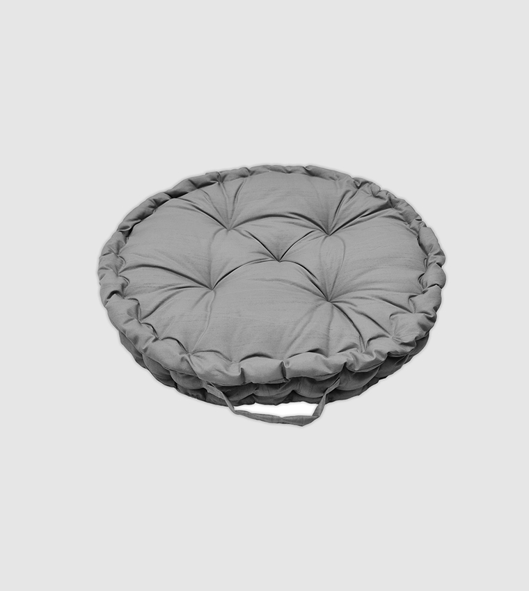 Buy HIS & HERS Round Shaped Floor Cushion Brushed In Grey | 6thStreet UAE