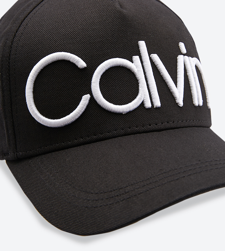Buy Calvin Klein Adjustable Back Strap Calvin Baseball Cap Black In ...