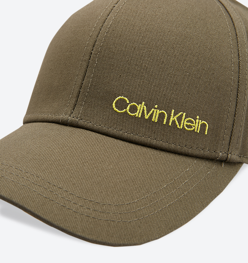 Buy Calvin Klein Side Logo Details Adjustable Back Strap Cap Green In ...