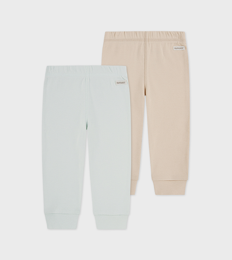 Buy Huggies 2 Pack Logo Label Elastic Waist Joggers In Multiple Colors ...